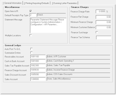 Accounts Receivable Parameters | DockMaster Documentation